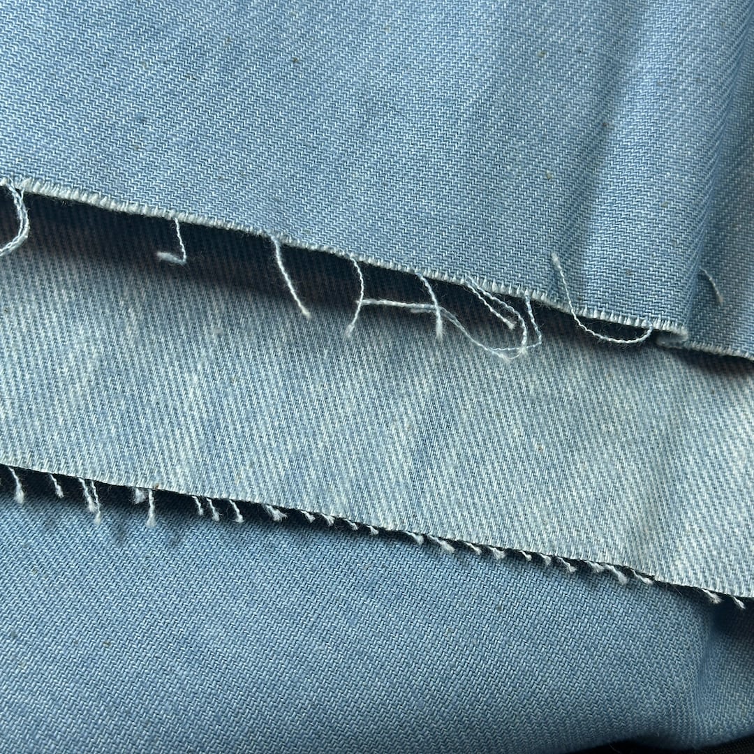 Vintage Cotton Denim Twill Fabric // 78x45" > Unused, Deadstock, NOS ...