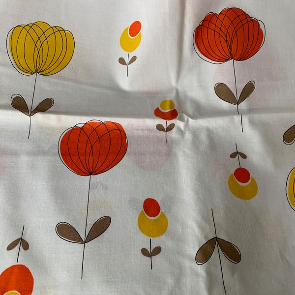 70s Floral Fabric - Etsy
