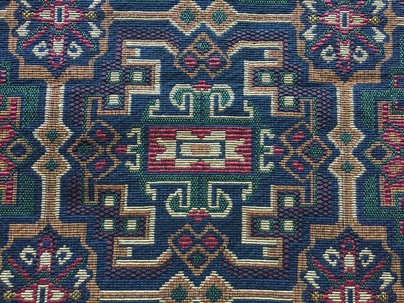 Geometric Jacquard Tapestry Fabric // 98x56 Plus - Etsy