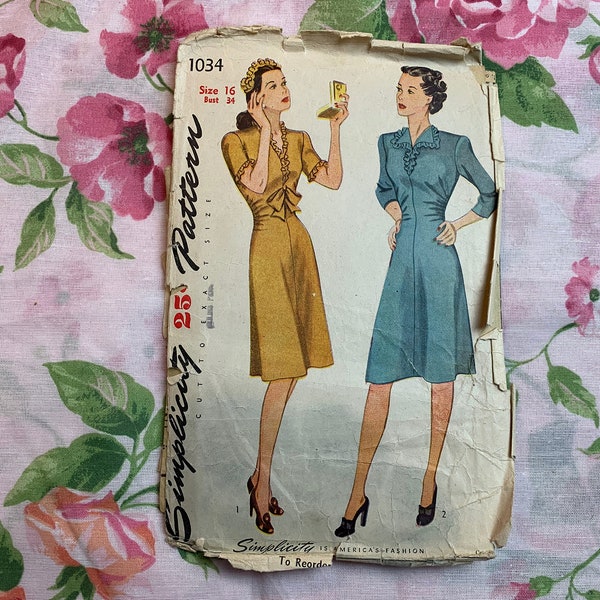 1940s Dress Patterns - Etsy