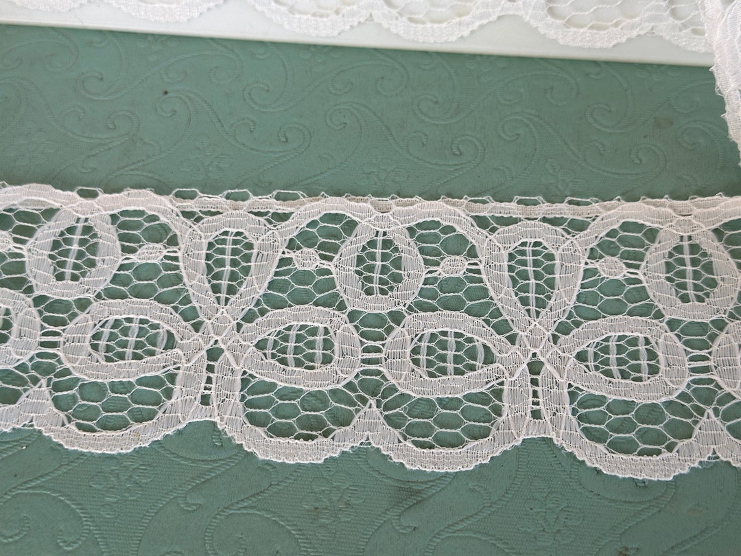 Vintage White Lace Edging Trim // 72" X 2.5" Wide > by the 2 Yard Piece ...