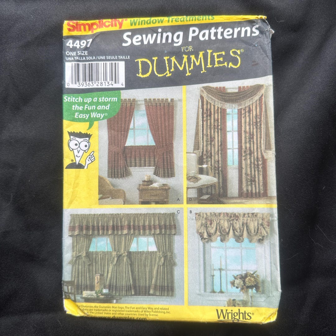 Window Treatments for Dummies Pattern // Simplicity 4497 > Unused ...