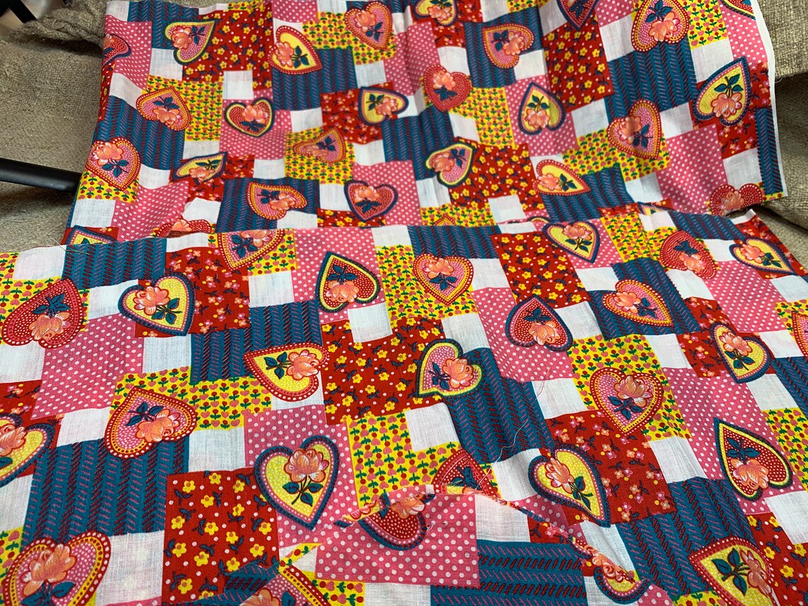 Vintage Cheater Cloth Fabric Scraps // 2 10x44 Pcs - Etsy