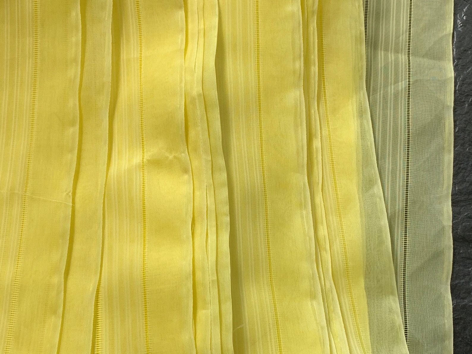 Vintage Sheer Yellow Dimity Striped Fabric // 36x47 BTY - Etsy