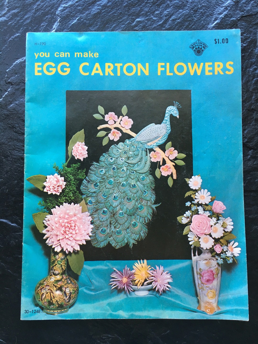 Vintage 1970s Egg Carton Flowers Pattern Book by Maude Savage // 1971 ...