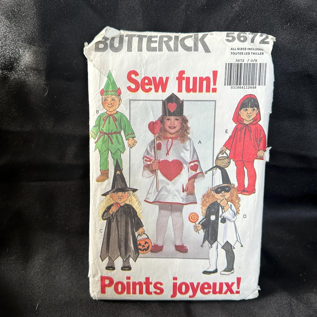 Toddlers' Costumes Pattern // Butterick 5672 > All Sizes 1-2-3-4 ...