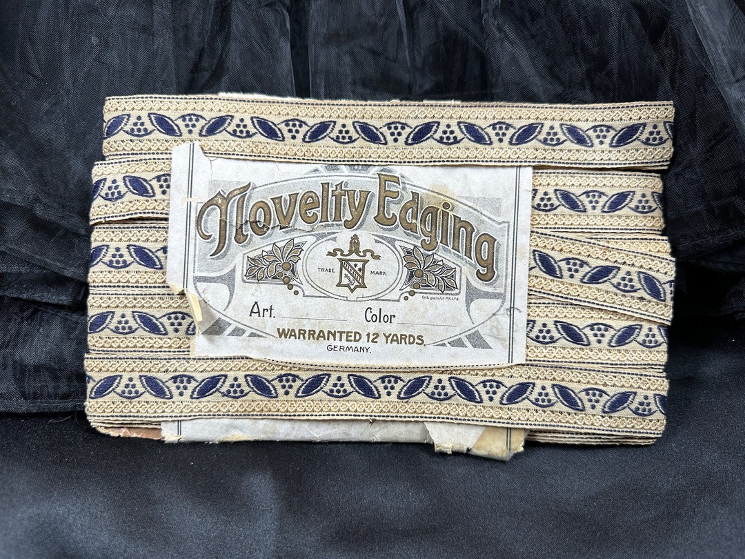 Antique Vintage Jacquard Tape Trim // 12 Yds X 7/8 Wide Victorian ...