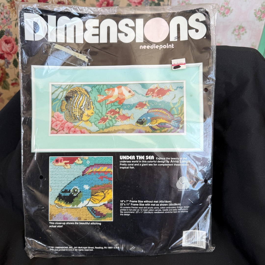 1990s Dimensions "under the Sea" Needlepoint Stitchery Kit #2383 ...