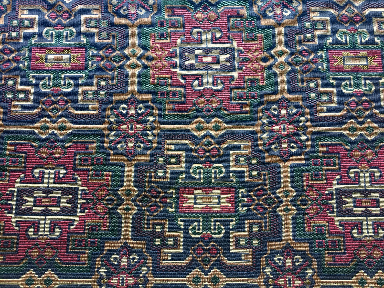 Geometric Jacquard Tapestry Fabric // 98x56 Plus | Etsy