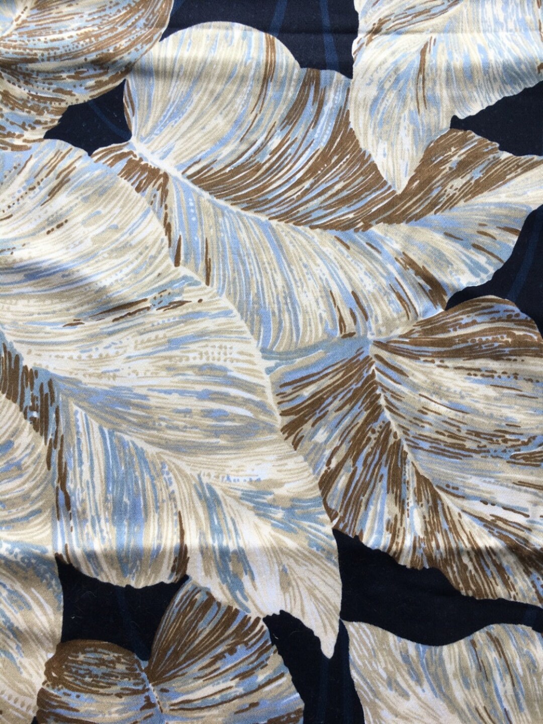 Vintage Large Scale Leaf Print Decorator Fabric // BTY - Etsy