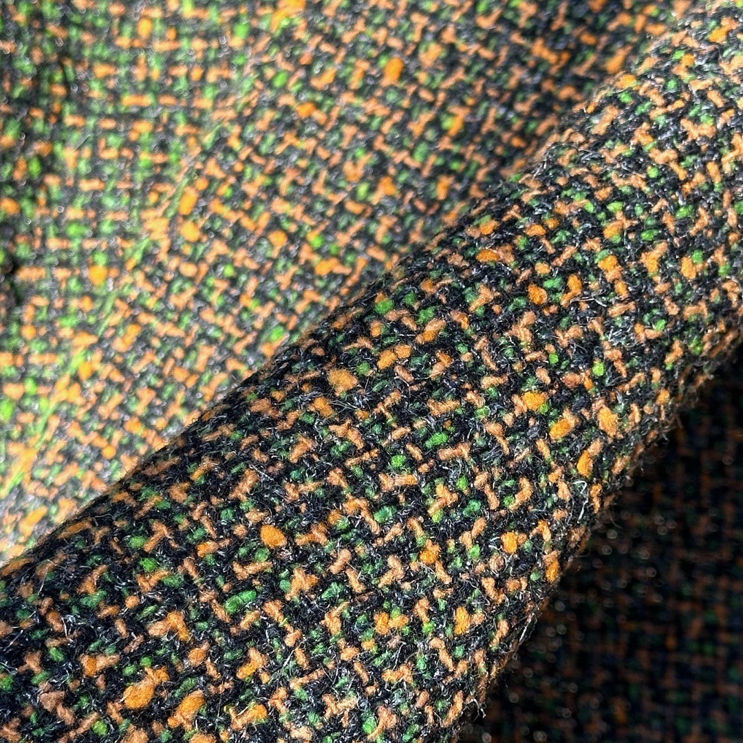 Vintage Twill Weave Wool Tweed Fabric // 50x60" + > Unused Deadstock ...