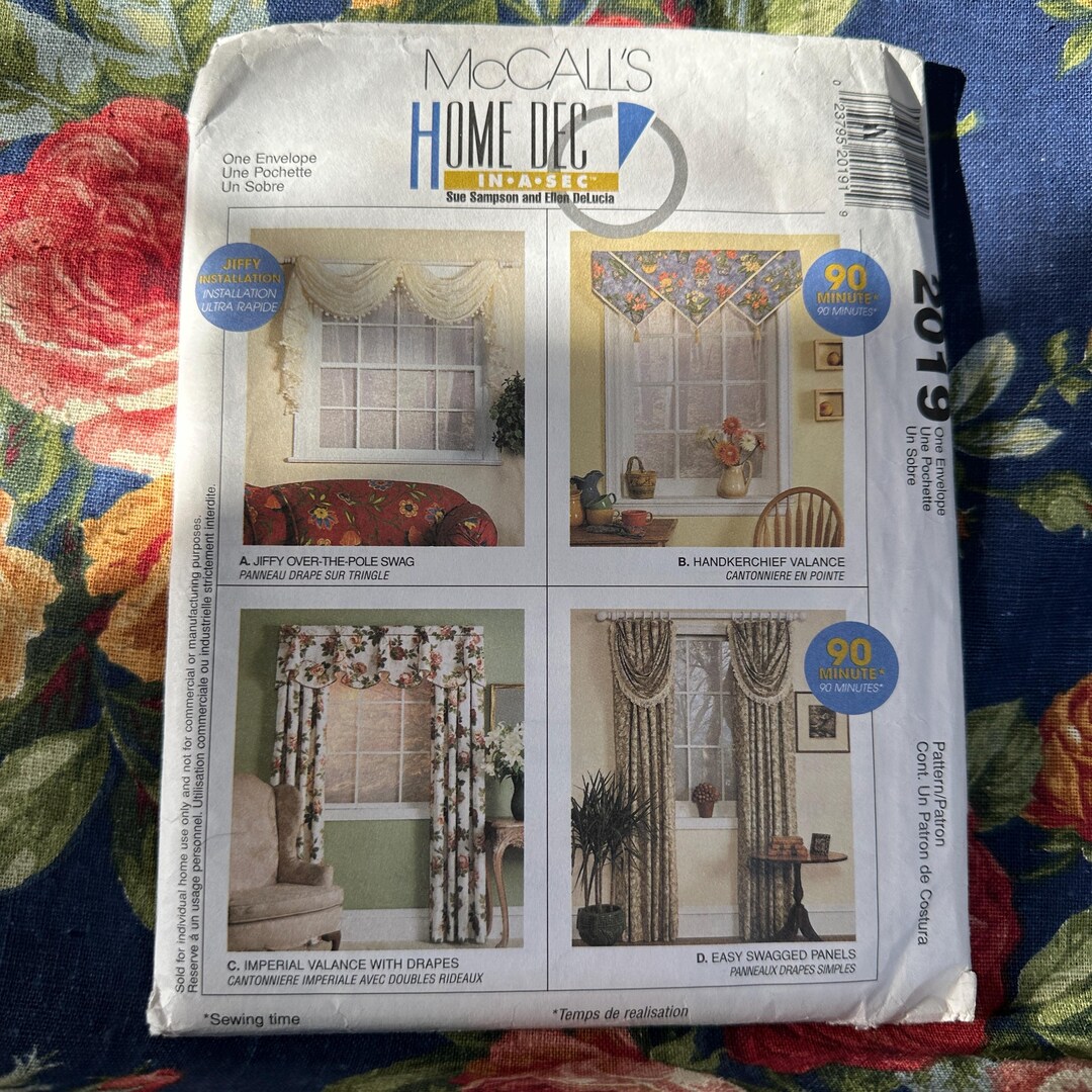 Home Decor Window Treatments Pattern // Mccall's 2019 > Unused > Home ...