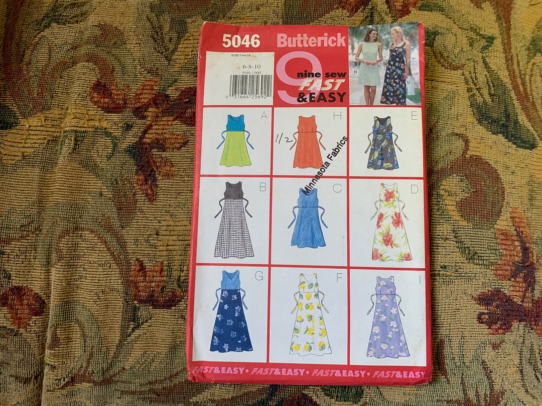 1990s Misses'/misses' Petite Dress, Jumper Pattern // Butterick 5046 ...
