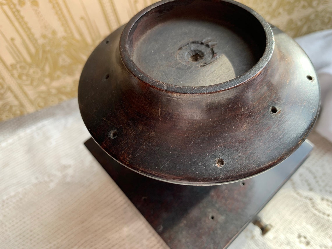 Antique Vintage Wooden Thread Spool Stand Sewing Box // - Etsy