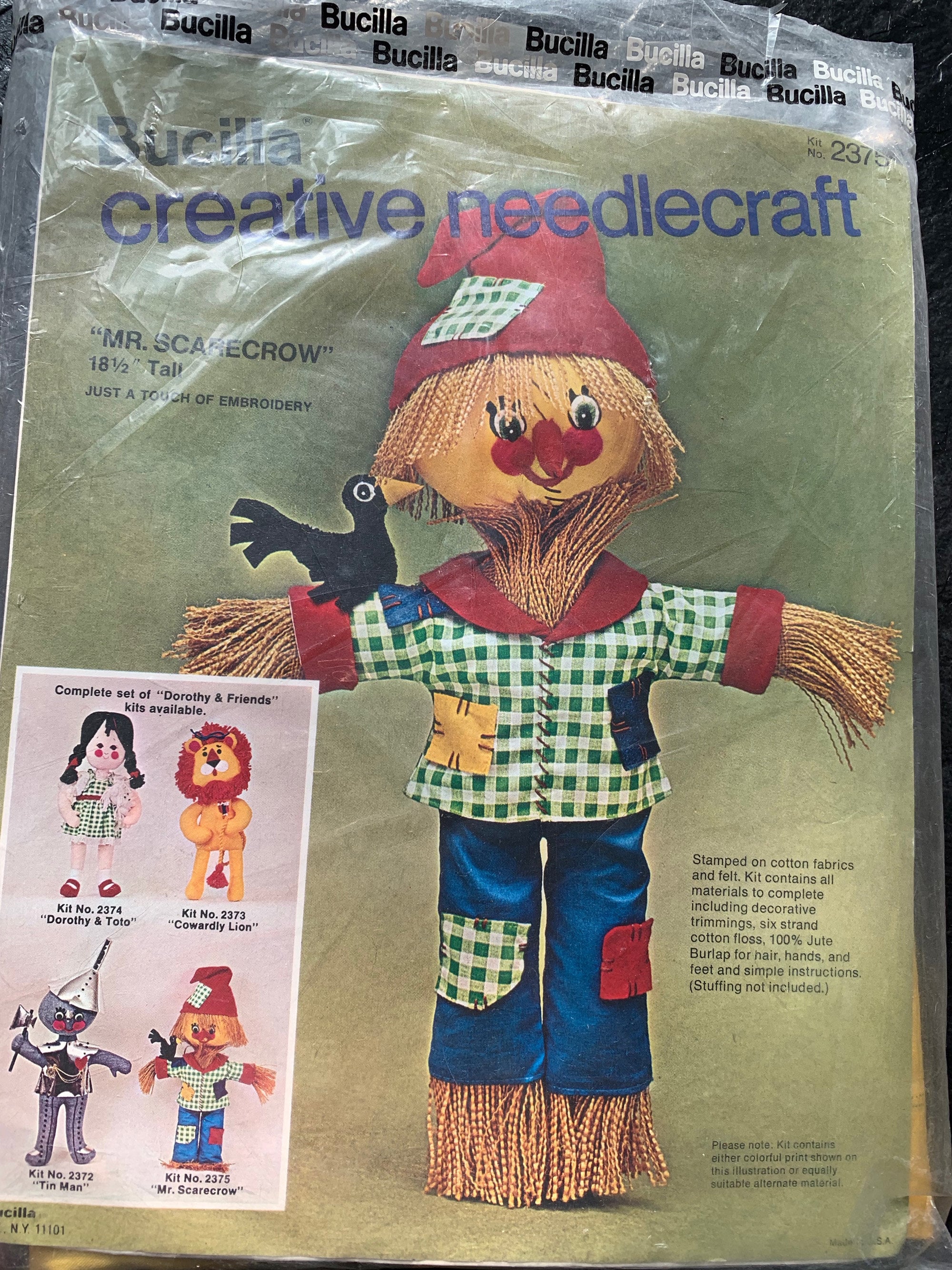 Vintage 1970s Wizard of Oz Scarecrow Kit // DIY Project to - Etsy
