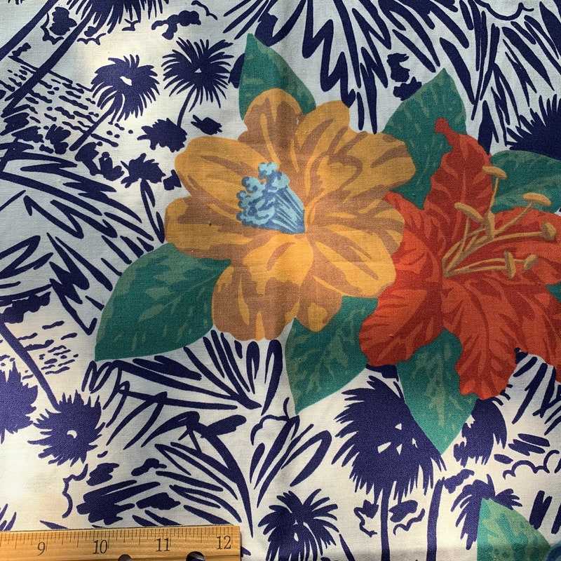 Vintage Palm Tree Fabric - Etsy