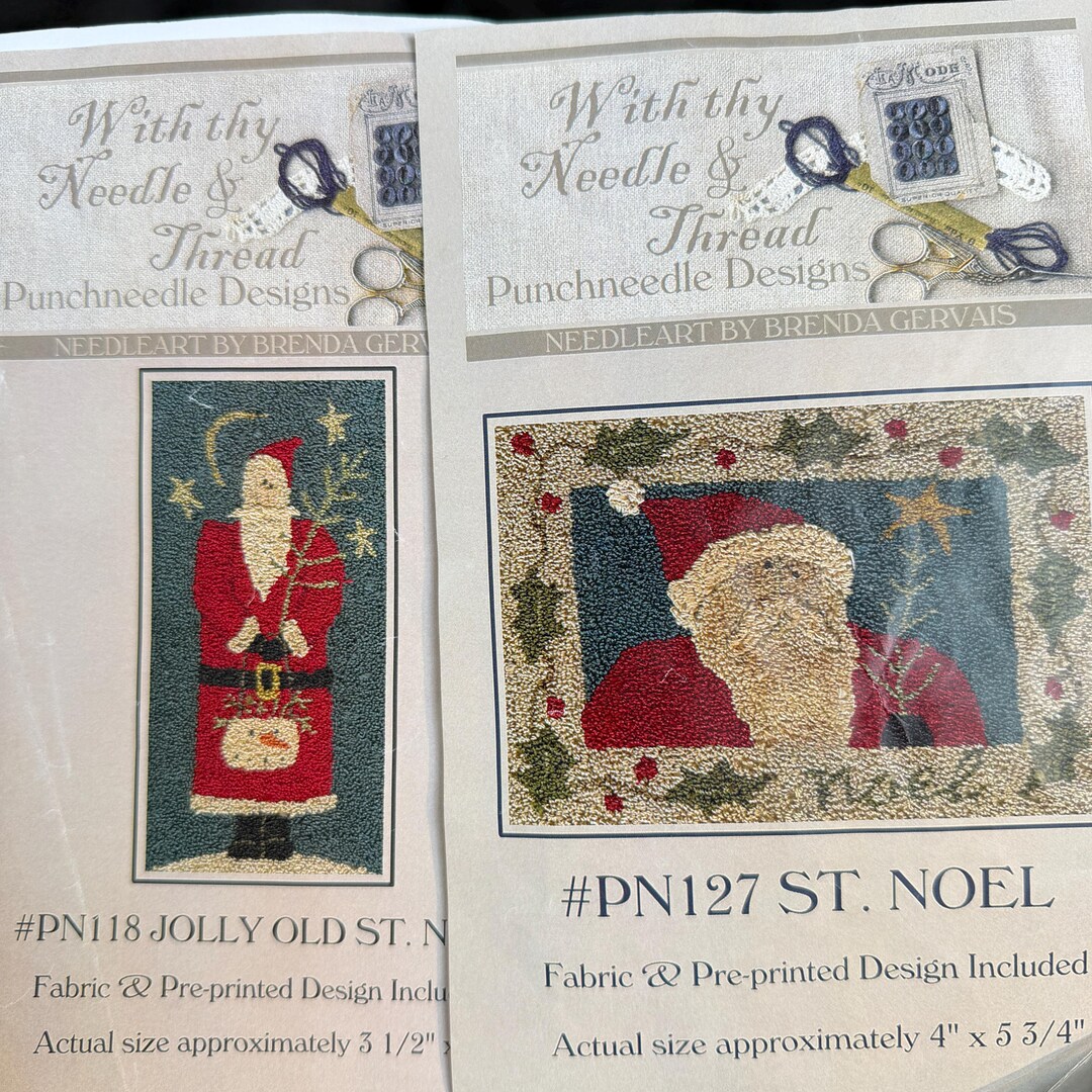 Santa Claus Punch Needle Pattern // CHOICE: Jolly Old St. Nick PN118 or ...