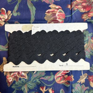 Vintage Black Jumbo Rick Rack Trim // 89" X 3/4" (2 Avail) > Unused ...