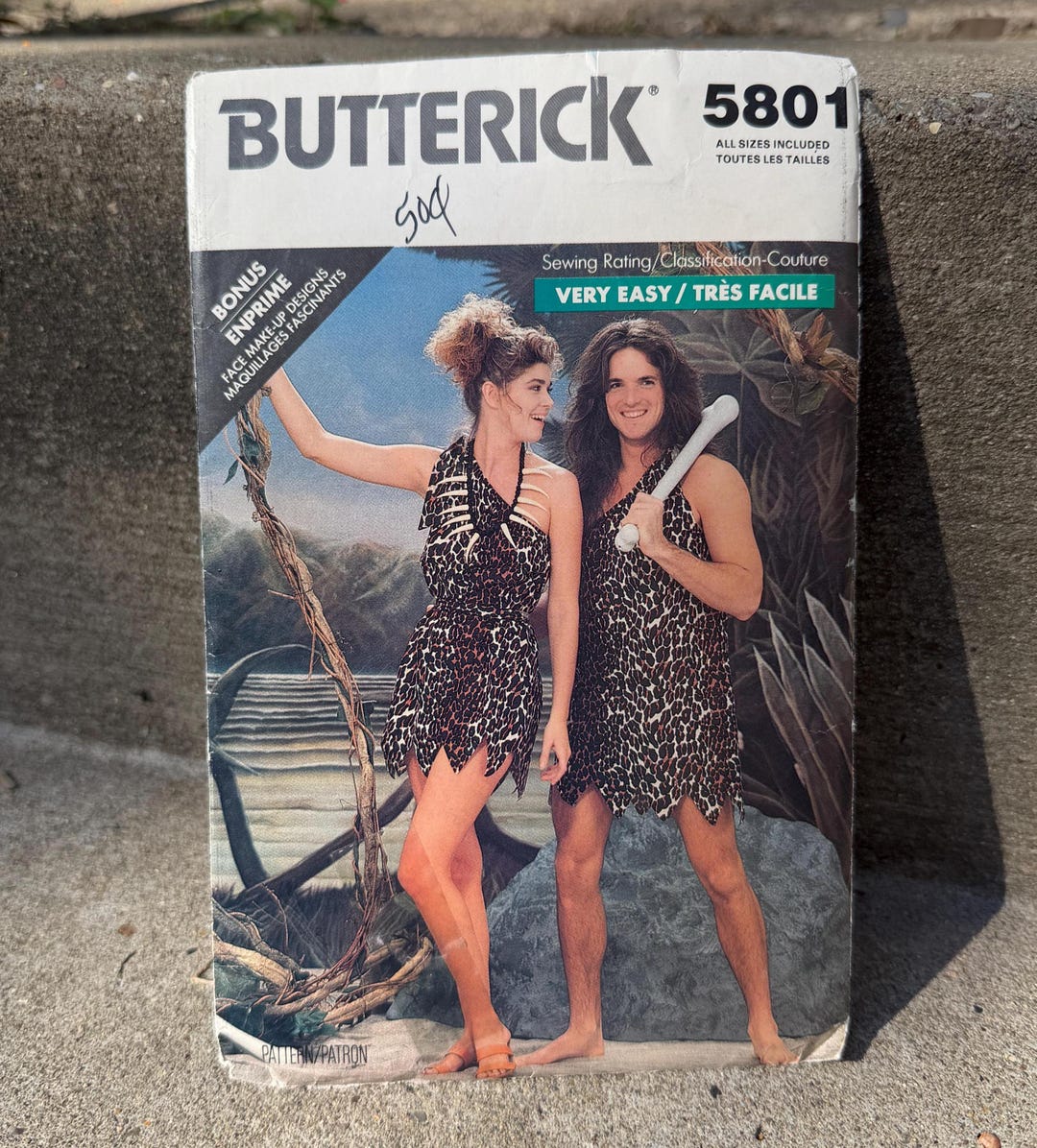 1980s Cavewoman & Caveman Costumes Pattern // Butterick 5801 > All ...