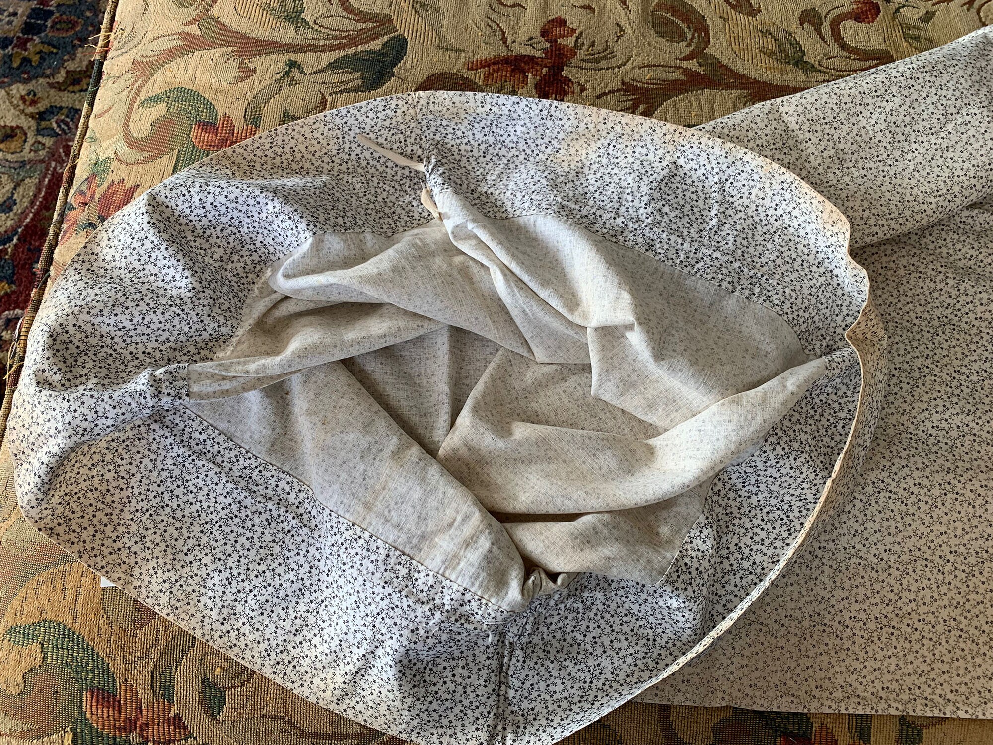 Antique Vintage 1800s Cotton Fabric Drawstring Bag // | Etsy