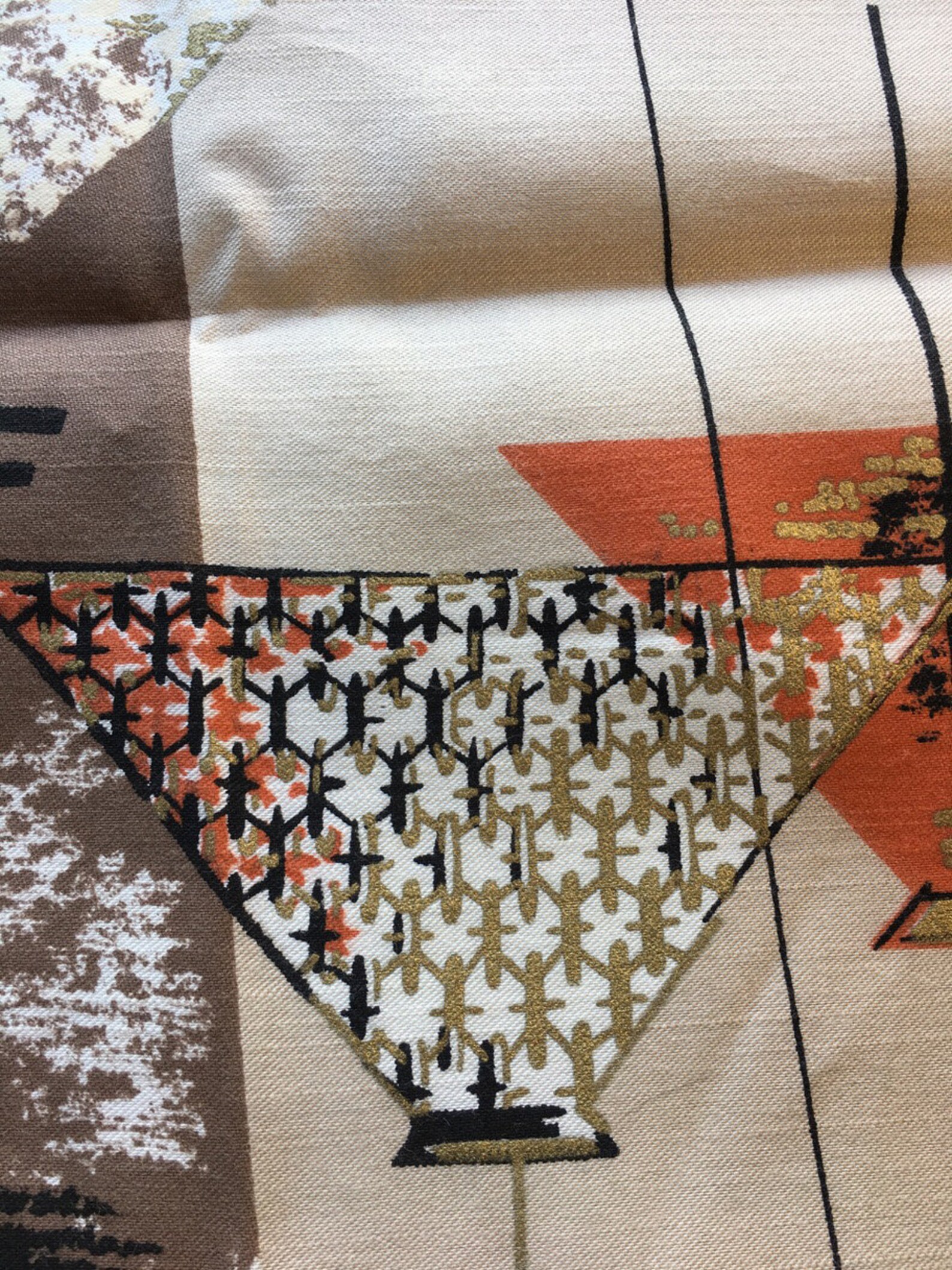 Vintage MCM Lamp Shade Print Decorator Fabric // 61x46 - Etsy