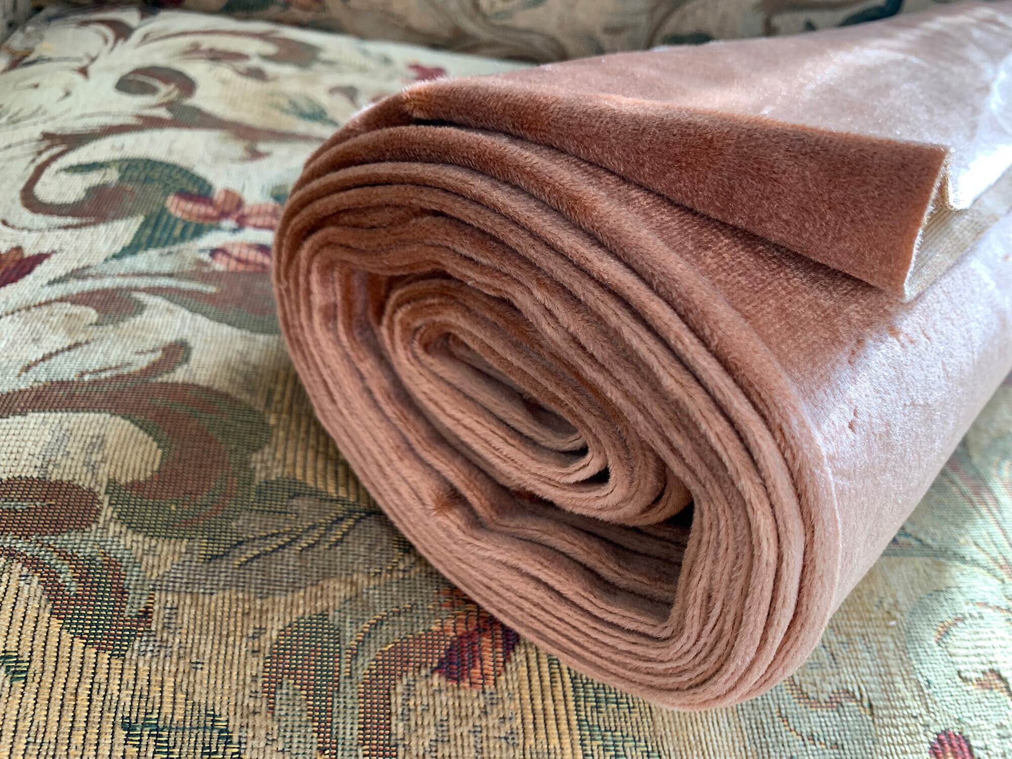 Vintage Velvet Fabric // 18x45 BTHY by the half yard | Etsy