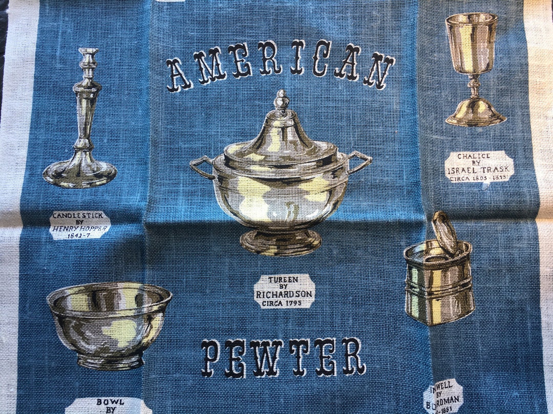 Vintage Kay Dee 'american Pewter' Linen Towel // 30x17.5" > Early ...