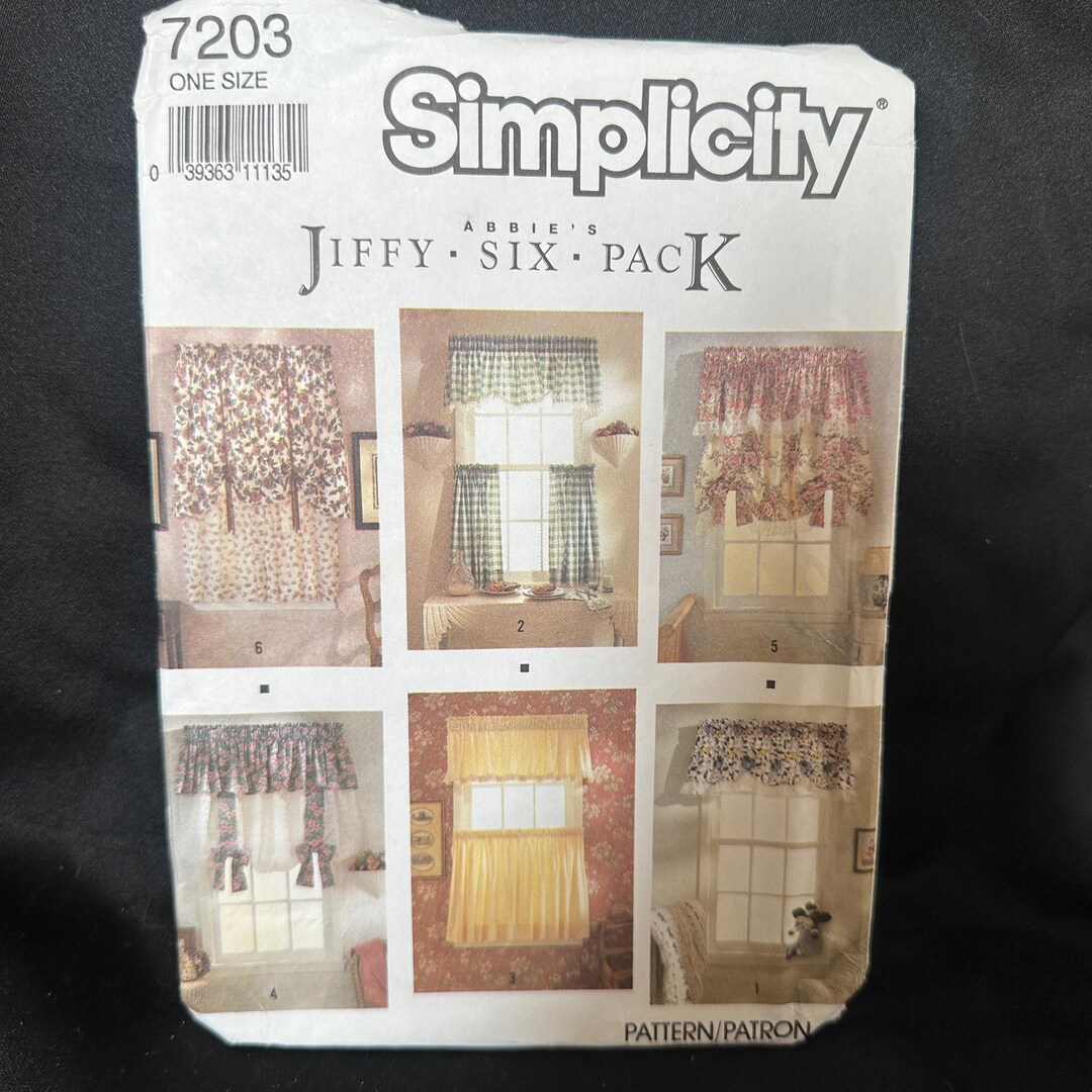 Abbie's Window Treatments Pattern // Simplicity 7203 > Unused, Uncut ...