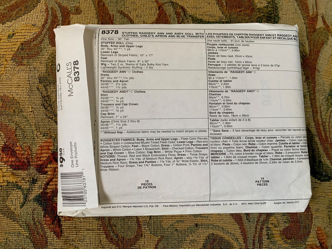 Life Sized Raggedy Ann and Andy Dolls Child's Apron & - Etsy