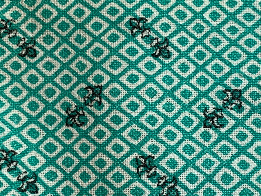 Vintage Fleur De Lis Feedsack // 43x37" > Cotton Fabric, Full Unopened ...
