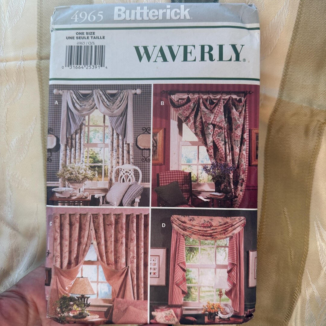 Waverly Window Treatments Pattern // Butterick 4965 > Unused > Curtains ...