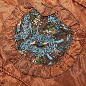 Antique 1920s Art Deco Shattered Silk Dress W/ Embroidered Metallic ...