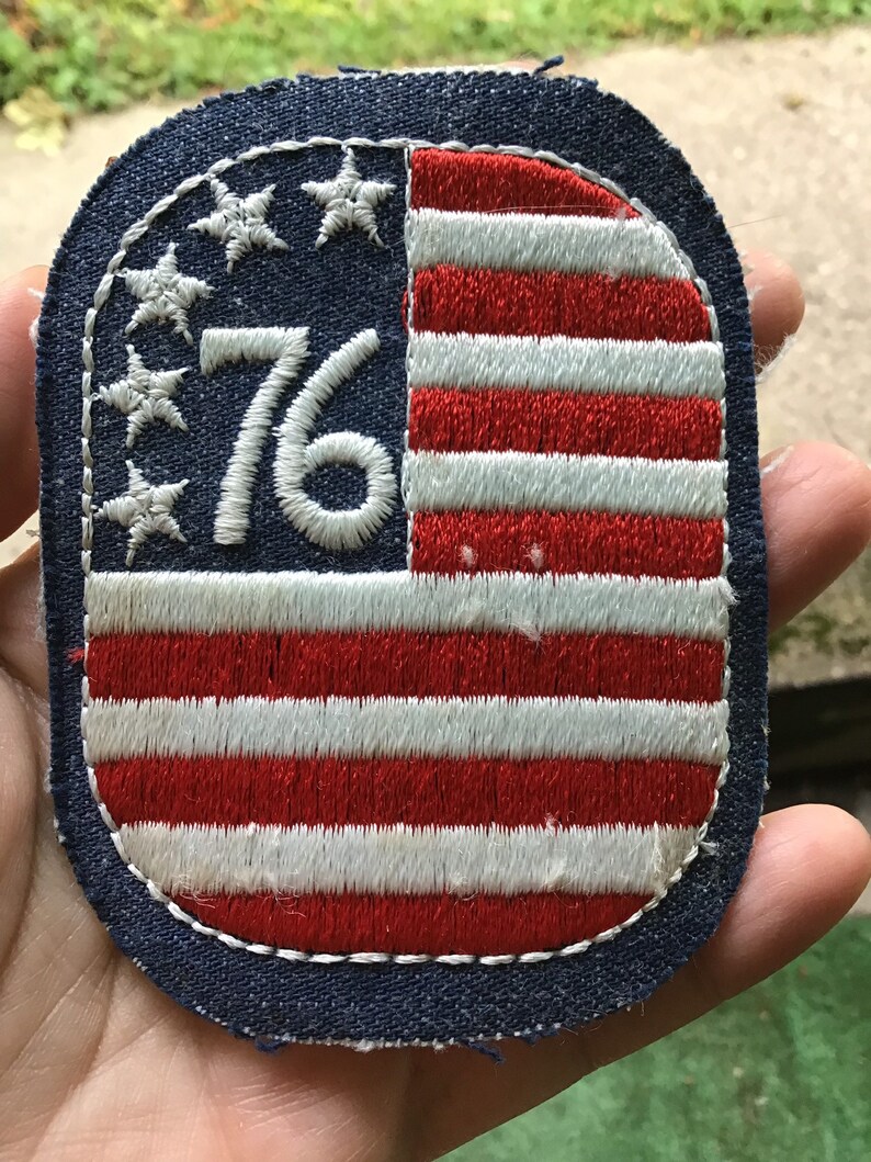 Vintage 1776 1976 American Flag Bicentennial Patch // 3x4 - Etsy France