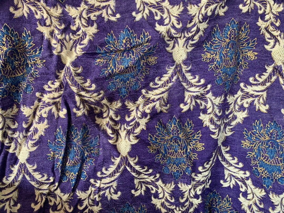 Vintage Purple Fabric // 3 Panels Available > Textured > Deep Purple ...