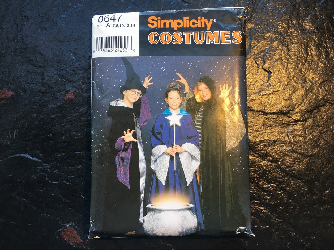 Girls' and Boys' Wizard Costume Pattern // Simplicity 0647 > Size 7-8-9 ...