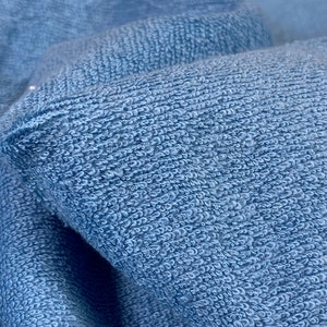 Vintage Cornflower Blue Terry Cloth Fabric // 18" Long X 66" Around ...