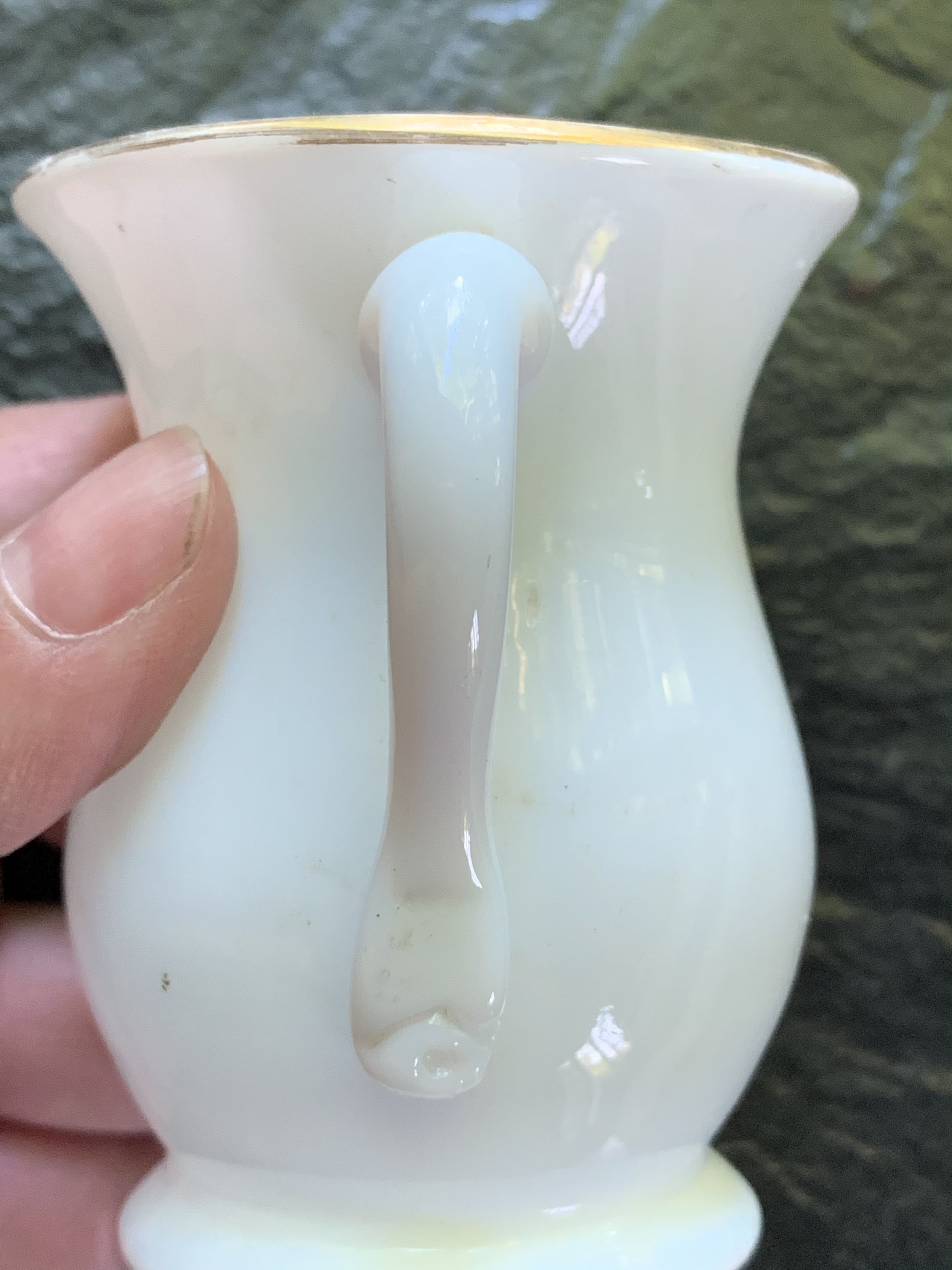 Antique 'remember Me' Hand Blown Milk Glass Mug | Etsy