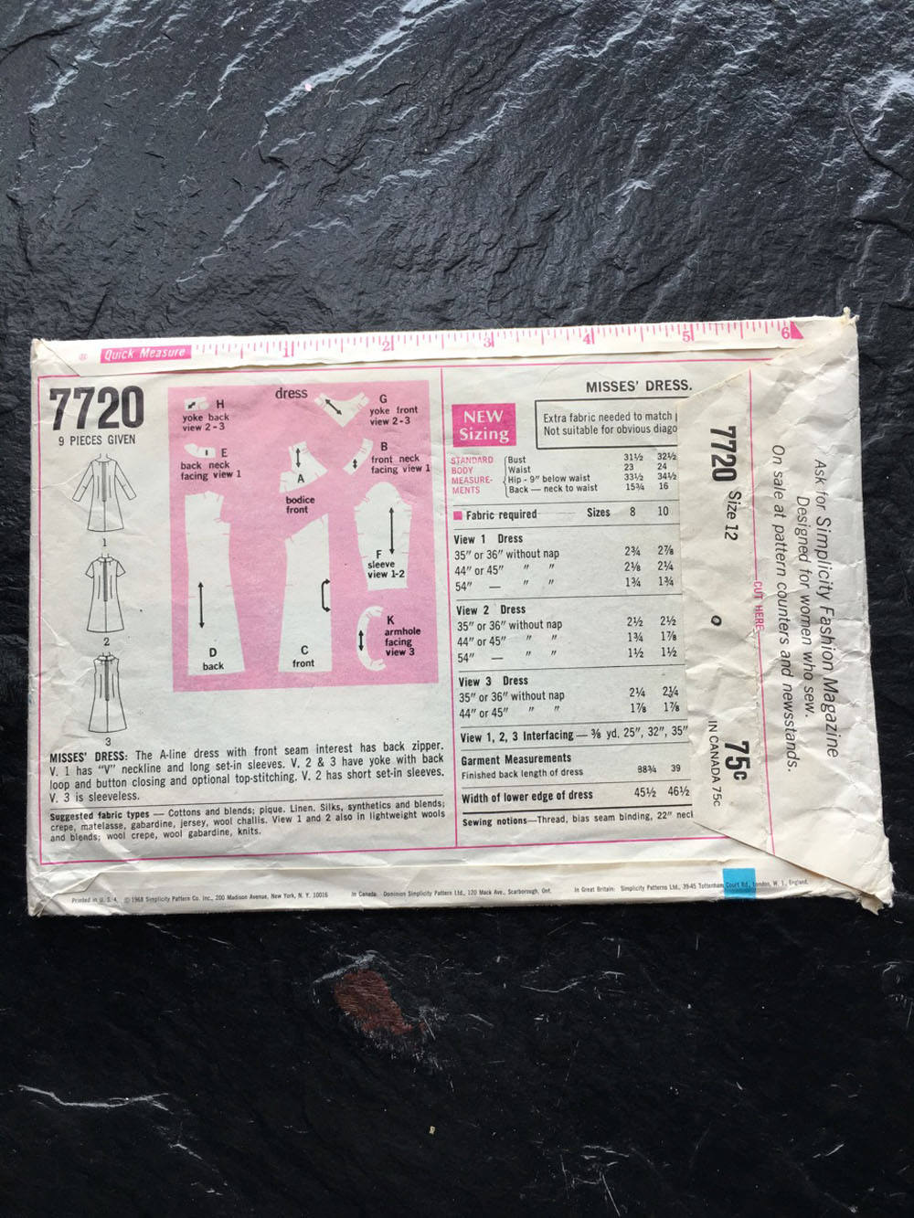 Vintage 1960s A-line Dress Pattern // Simplicity 7720 - Etsy