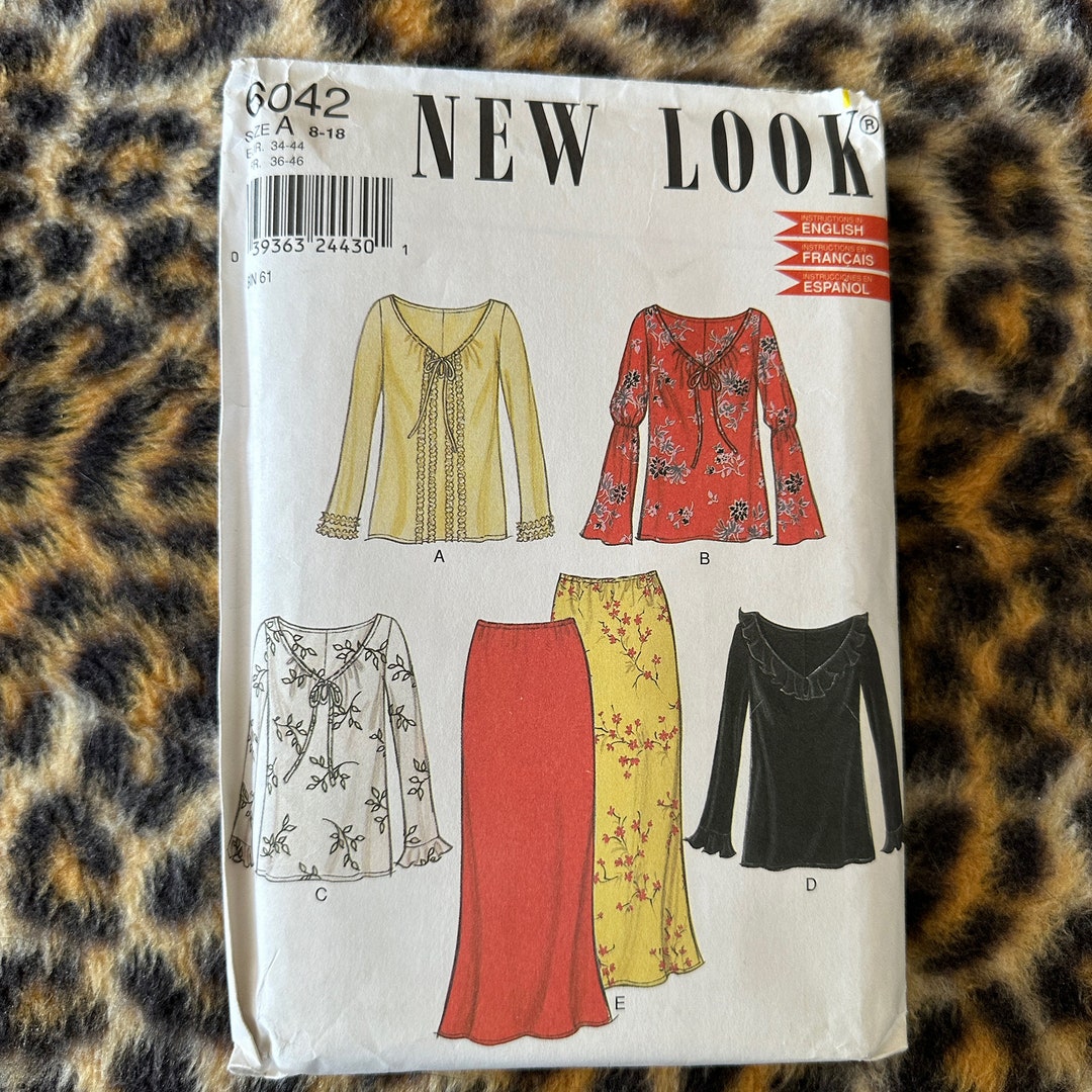 Ruffled Tops & Skirts Pattern // New Look 6042 > Sizes 8-10-12-14-16-18 ...