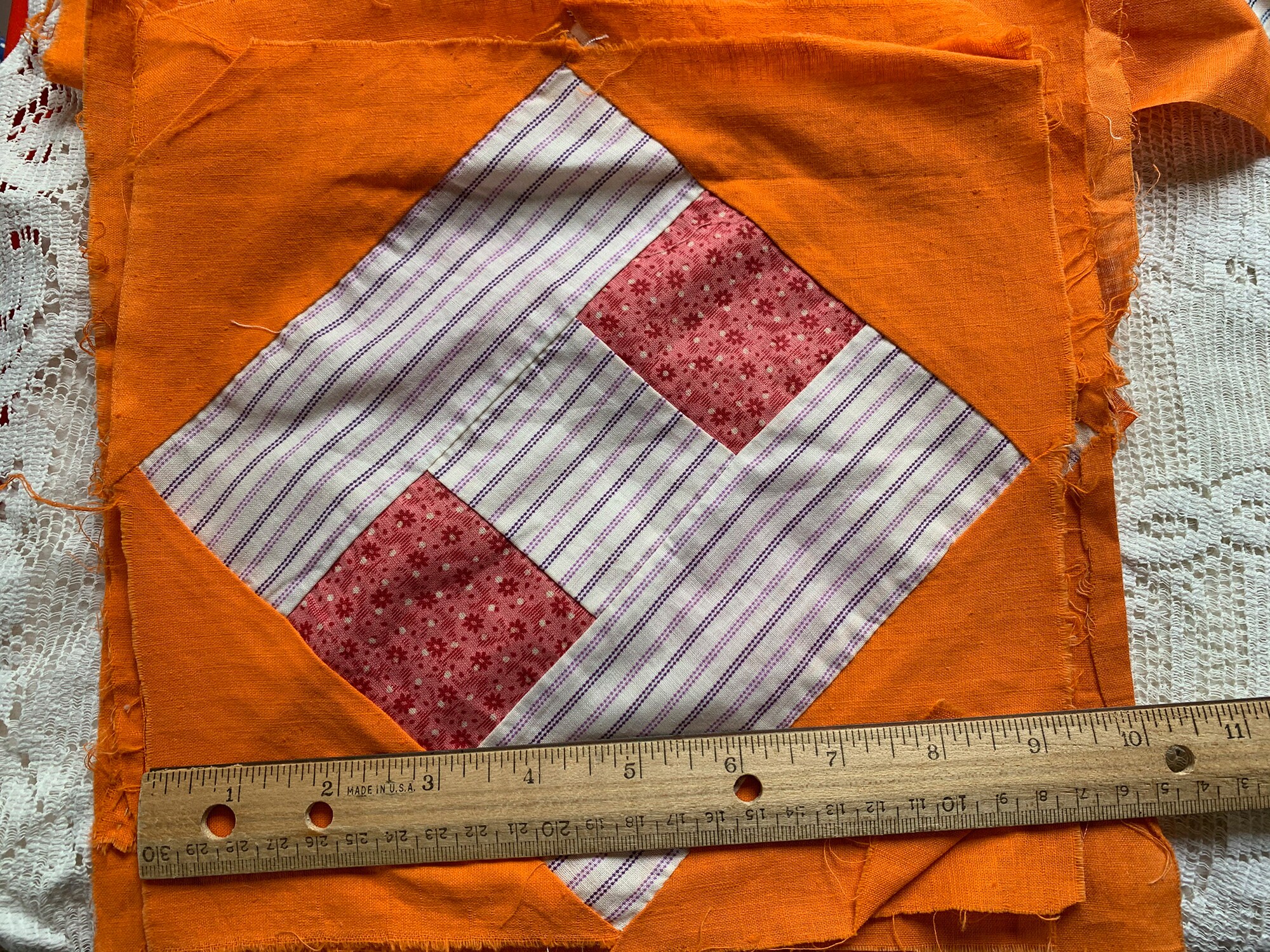 11 Antique 'H' Pattern Quilt Blocks // 9.5-10.5 | Etsy