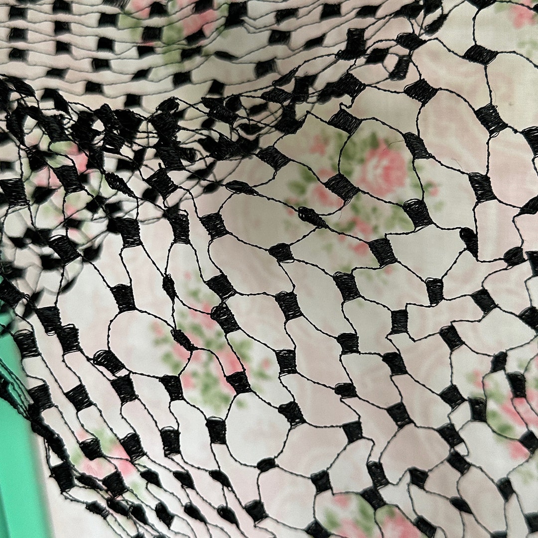 Vintage 1940s - 1950s Black Millinery Netting // 18x59" > Hat Veil ...