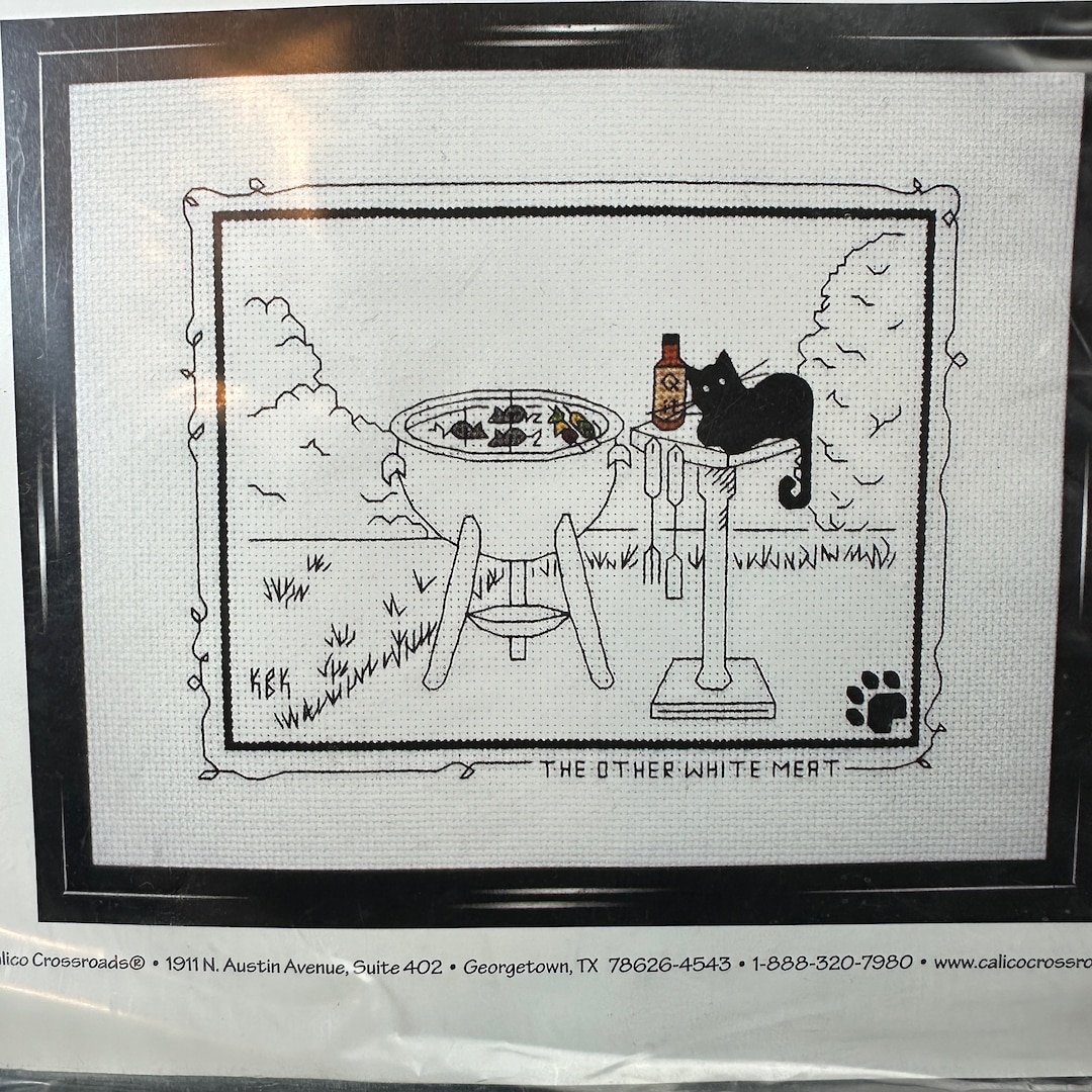 The Other White Meat: Counted Embroidery Kit by Kathleen Kelly, Calico ...