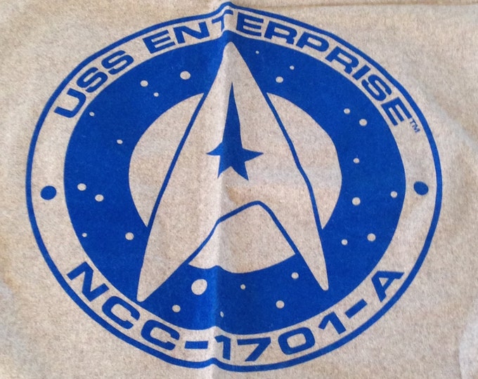 Vintage Star Trek Original Wool Blanket // Screenprint USS Enterprise ...