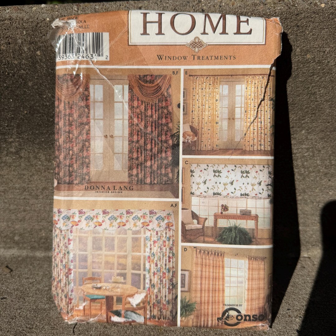 Donna Lang Window Treatments Pattern // Simplicity 9606 > Unused, Uncut ...
