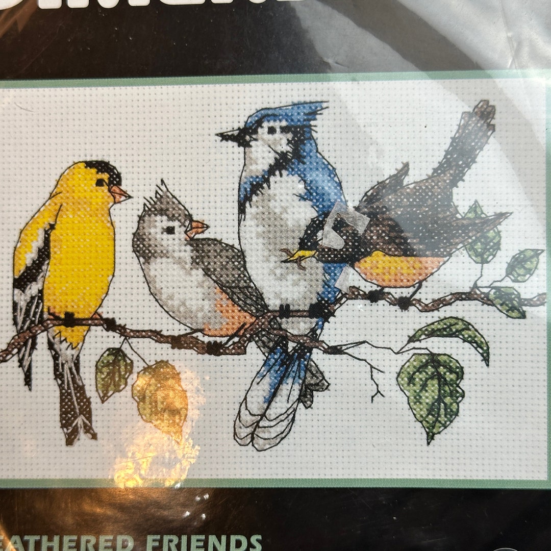 Dimensions "feathered Friends" Counted Cross Stitch Kit 6728 // 7x5 ...
