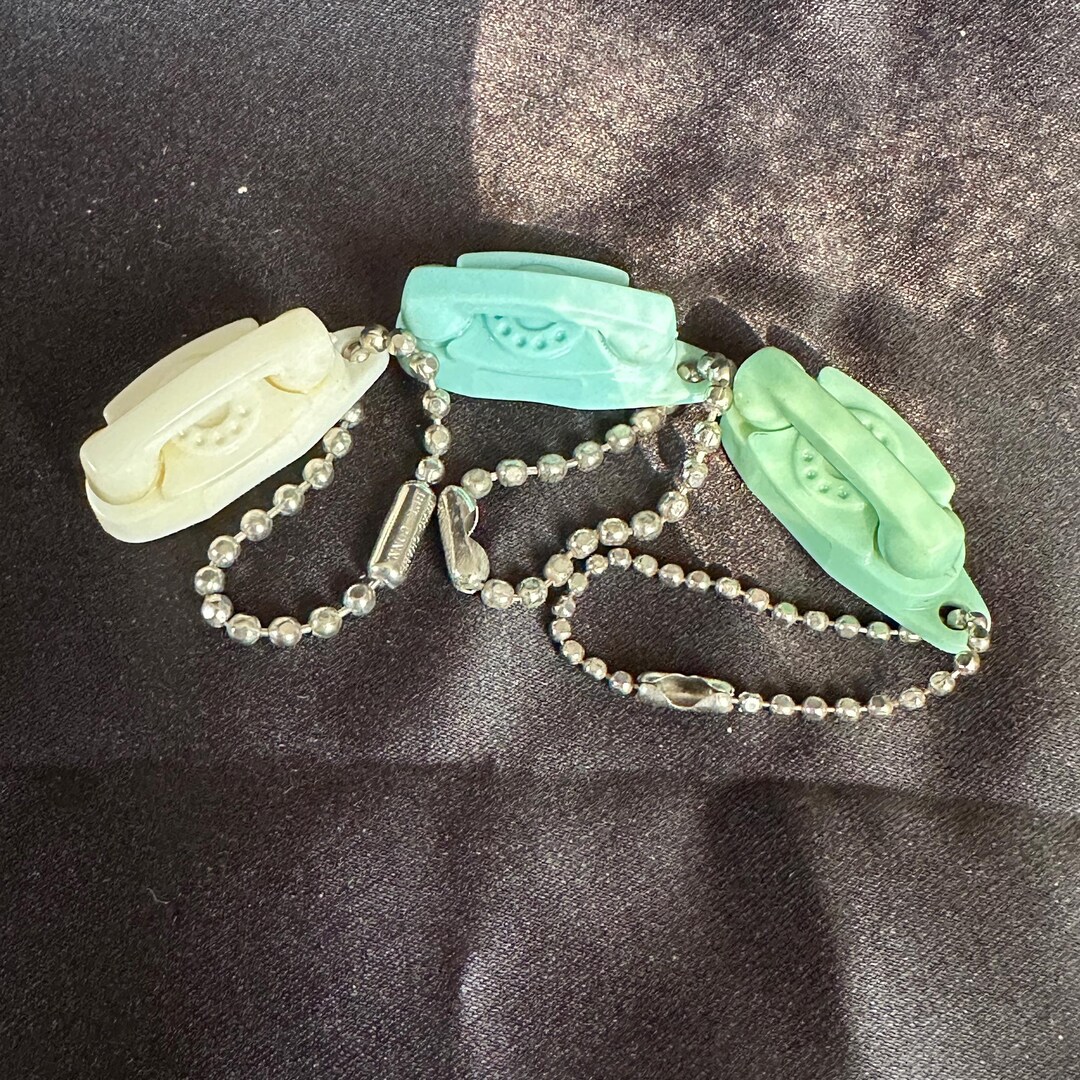 Vintage Princess Telephone Charm Keychain- Choice of Color // 1.5 ...