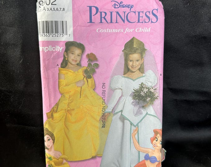 Child's Disney Princess Costumes Pattern // Simplicity 9902 > Child Sz ...