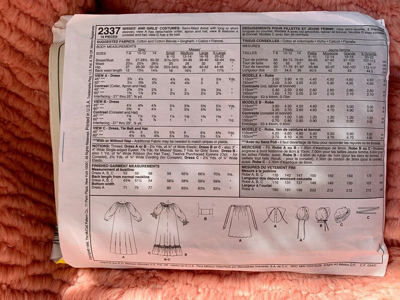 Kids' Children's Colonial Costumes Pattern // - Etsy