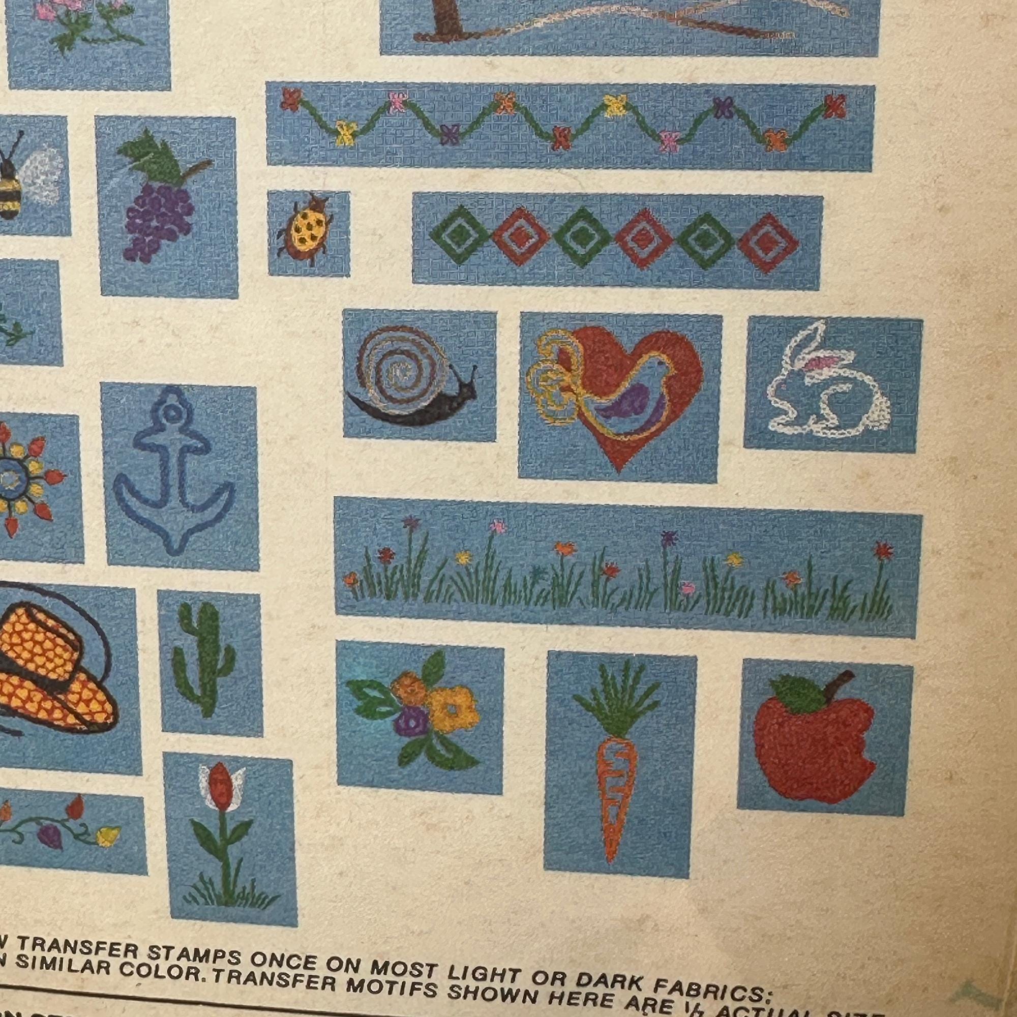 Vintage 1970s Embroidery Transfers // Butterick 3551 > Unused > Jeans ...