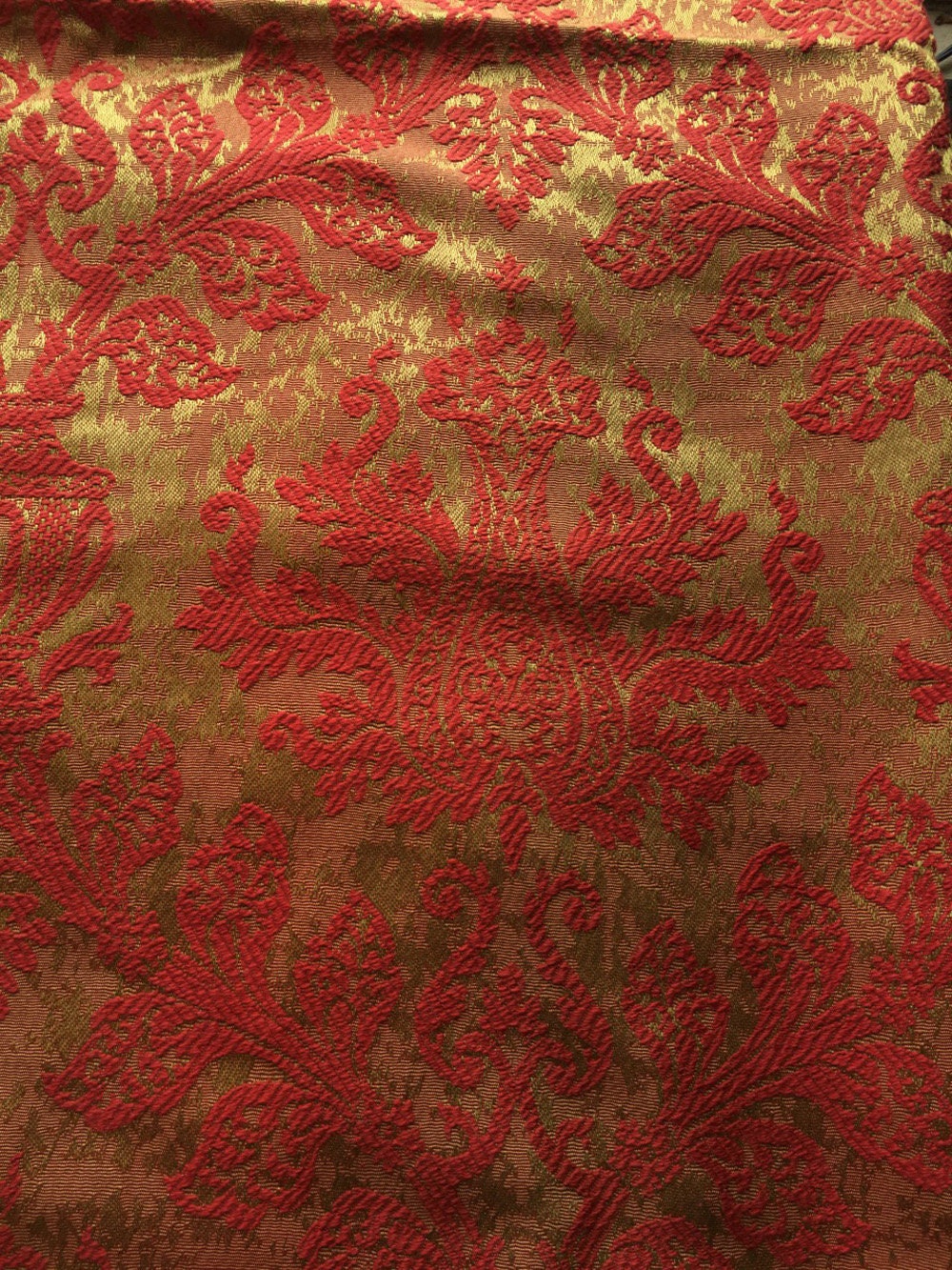 Vintage Damask Fabric // 2 Pcs 85x50 and 60x33 | Etsy